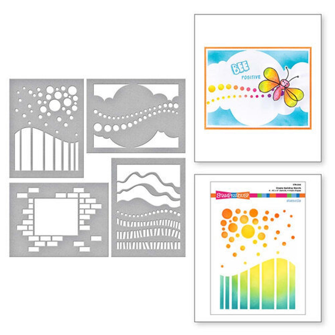 Stampendous Dreamy Backdrop Stencils - Background Stencil - Mixed Media ...