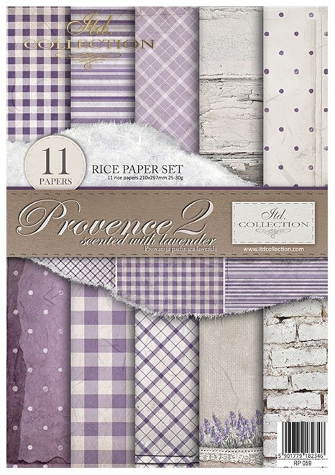 ITD Collection Provence 2 Scented With Lavender A4 Rice Paper Set ...
