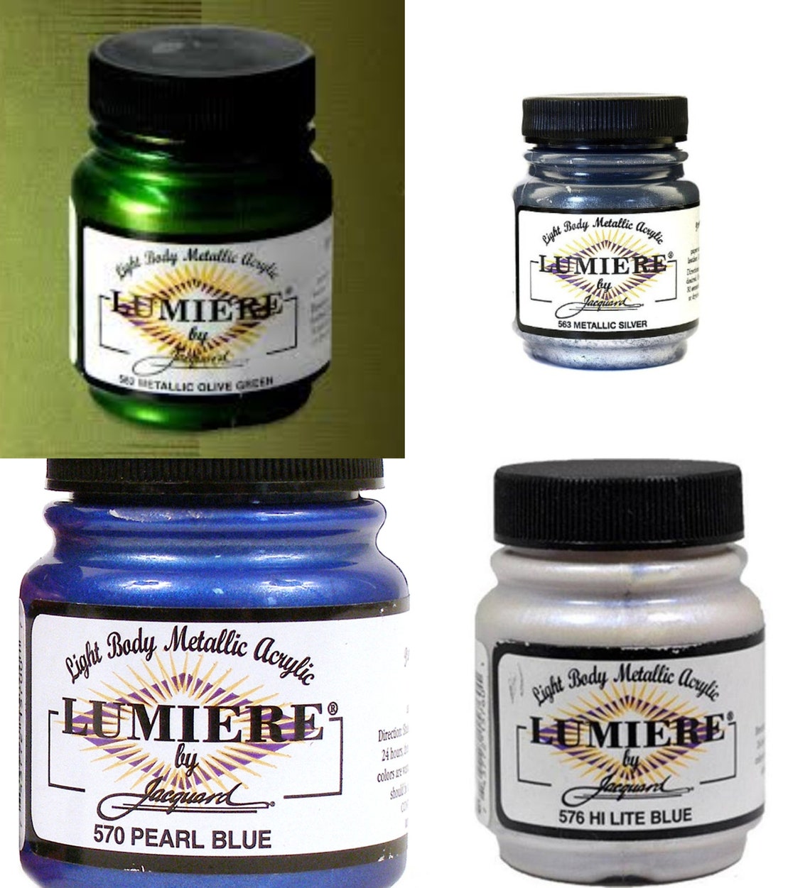 Jacquard Lumiere Metallic Acrylic Paint 2.25oz Jacquard - Etsy