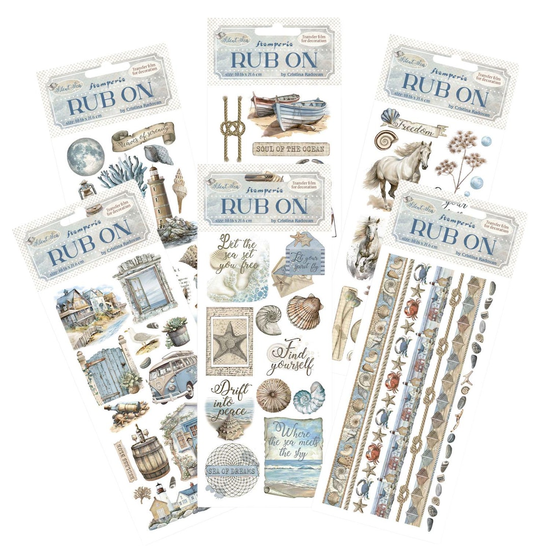 Stamperia Silent Sea Rub Ons - Lighthouse Transfers - Transfer Film ...