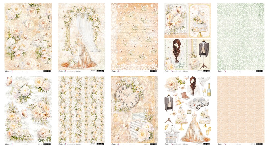 Ciao Bella Always & Forever A4 Rice Paper - Decoupage Rice Paper ...