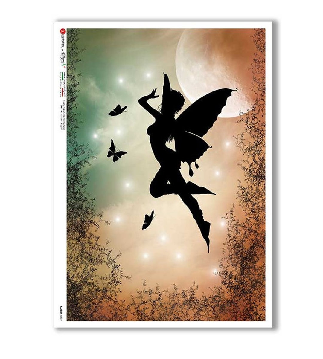 Paper Designs Rice Paper - Fairy Paper - Fairy Rice Paper - Decoupage ...