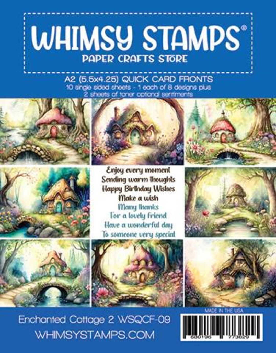 Whimsy Stamps Quick Card Fronts - Enchanted Cottage 2 - Card Fronts ...