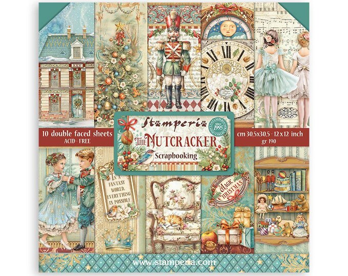Stamperia 12x12 the Nutcracker Cardstock - Double Sided Paper - 12x12 ...