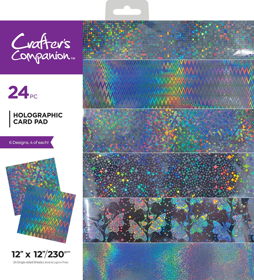 Crafter's Companion 12x12 Holographic Cardstock - Double Sided ...
