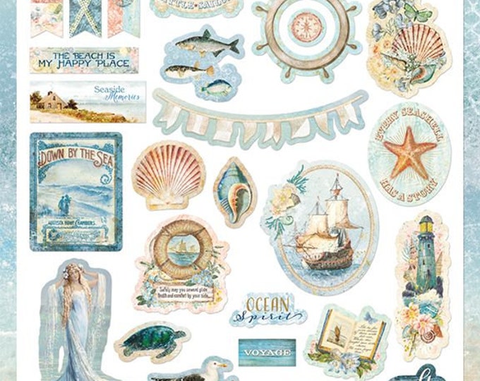 Seaside Cottage Ephemera Blue Fern Studios Ephemera Seaside Cottage ...