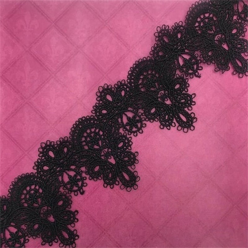 Black Lace Trim Star - Etsy