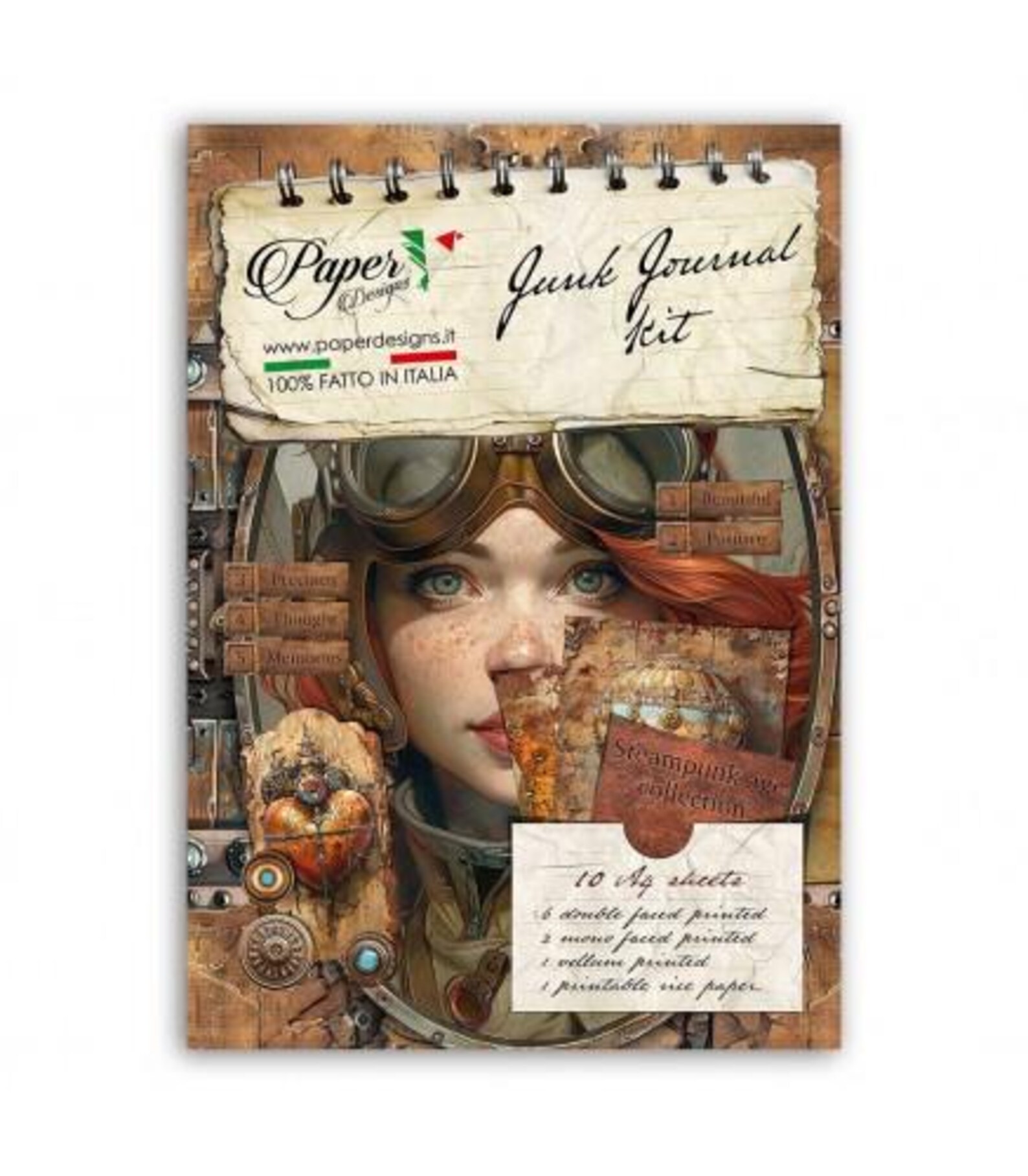 Paper Designs Steampunk Age Junk Journal Kit - Junk Journal Set ...