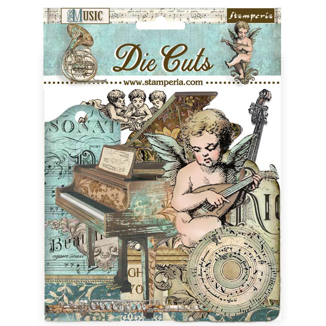 Stamperia Music Die Cuts - Cardboard Die Cuts - Die Cut Assortment ...