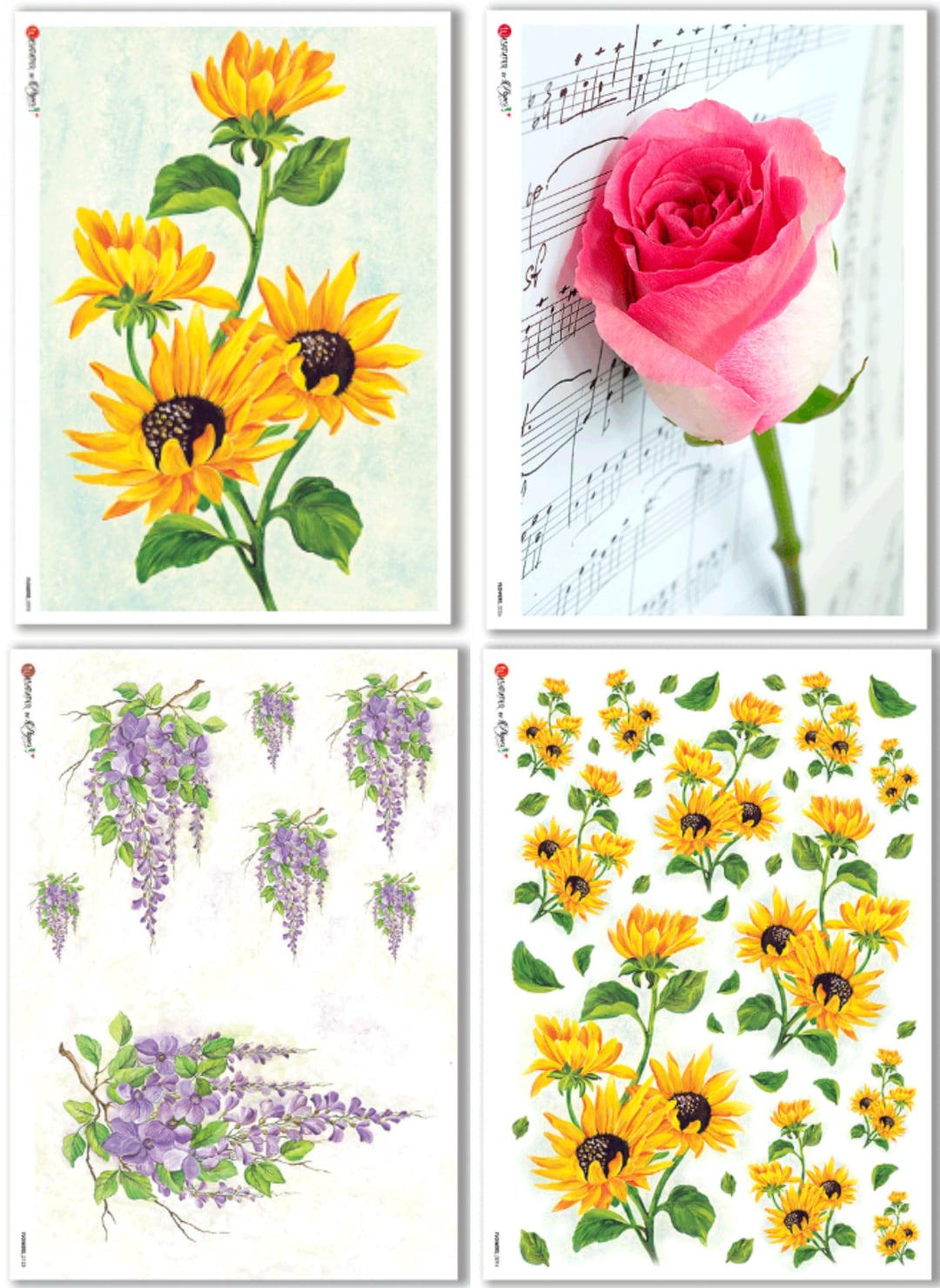 Paper Designs Rice Paper - Flowers - Flower Rice Paper - Decoupage Rice ...