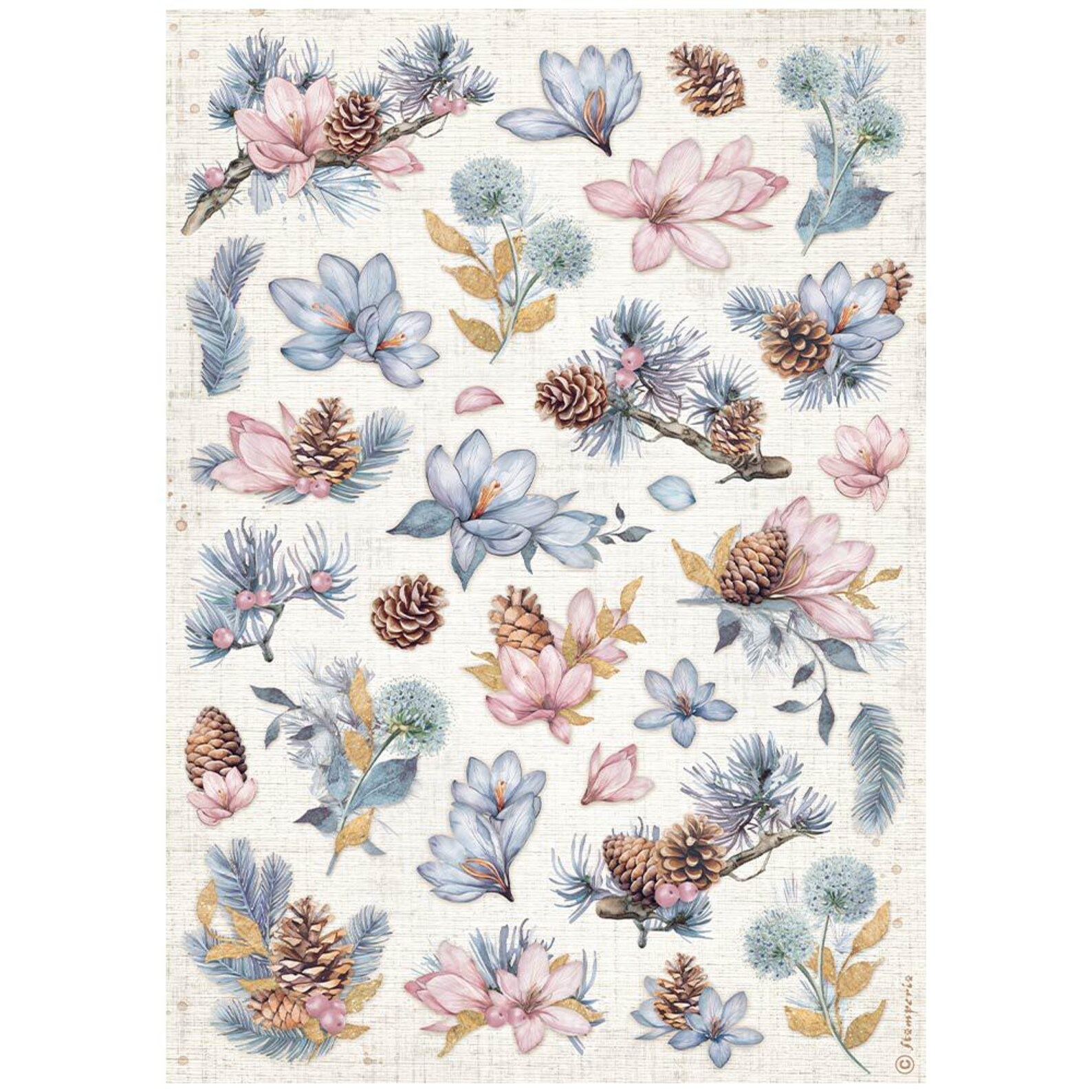 Stamperia A4 Dewdrops 6pk Rice Paper - Decoupage Rice Paper - Create ...