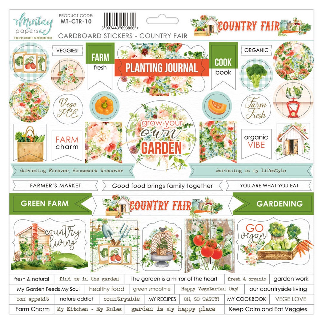 Mintay Country Fair 12x12 Sticker Sheet Country Fair Sticker - Etsy