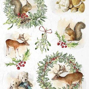 ITD Collection Christmas in Red Rice Paper - Christmas Rice Paper ...