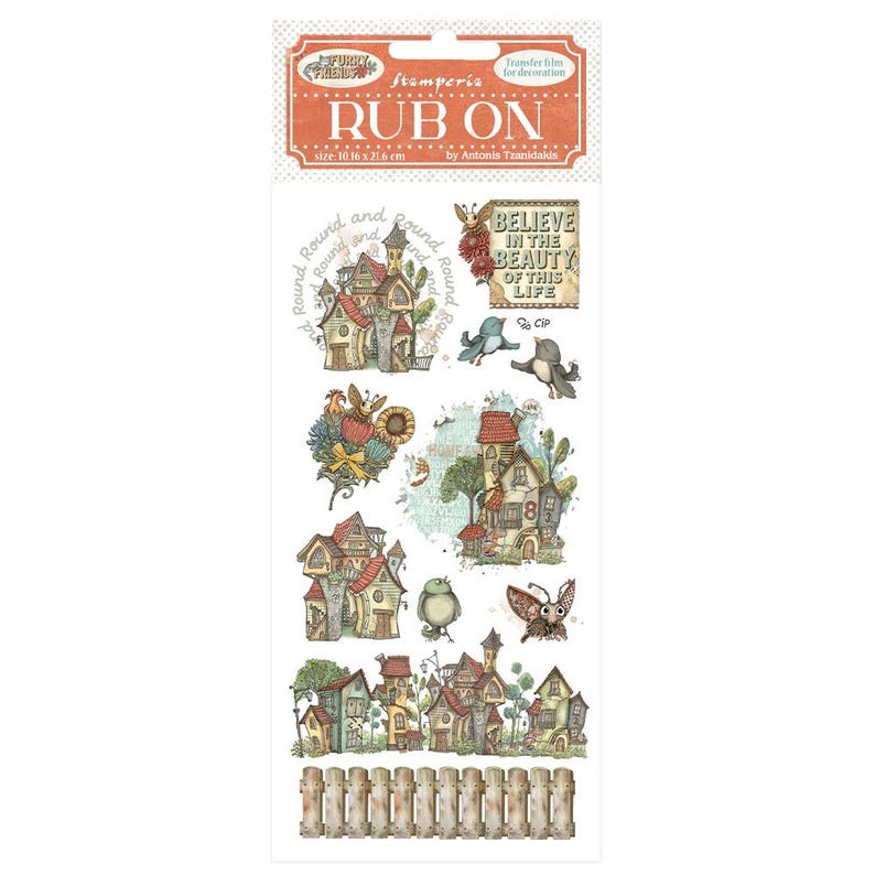 Stamperia Furry Friends Rub Ons - Cat Transfers - Transfer Film - Dog ...