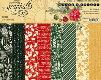 Graphic 45 12x12 Make A Splash Patterns and Solids - 12 X 12 Cardstock ...