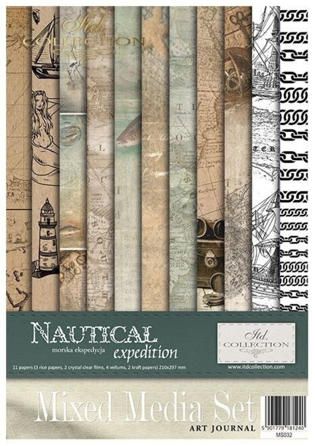 ITD Collection Nautical Expedition Mixed Media Rice Paper - Creative ...