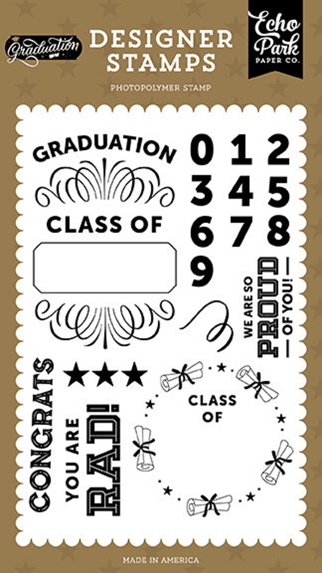 Echo Park Class of Stamp Set - Echo Park - Graduation Collection ...