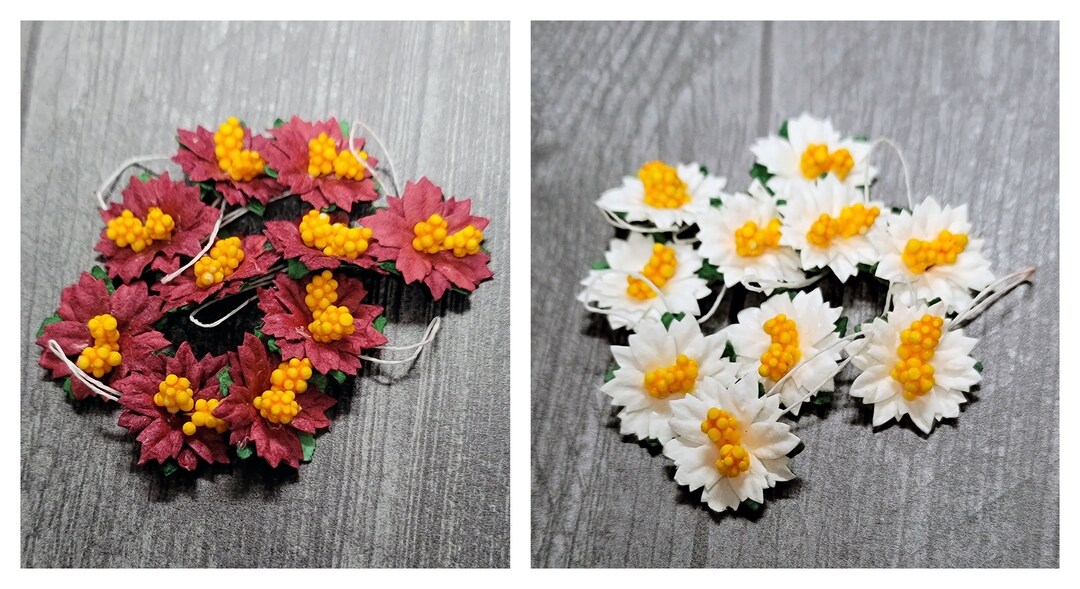 Promlee Flowers 25mm Poinsettias 10pk - Paper Flowers - Embellishments ...