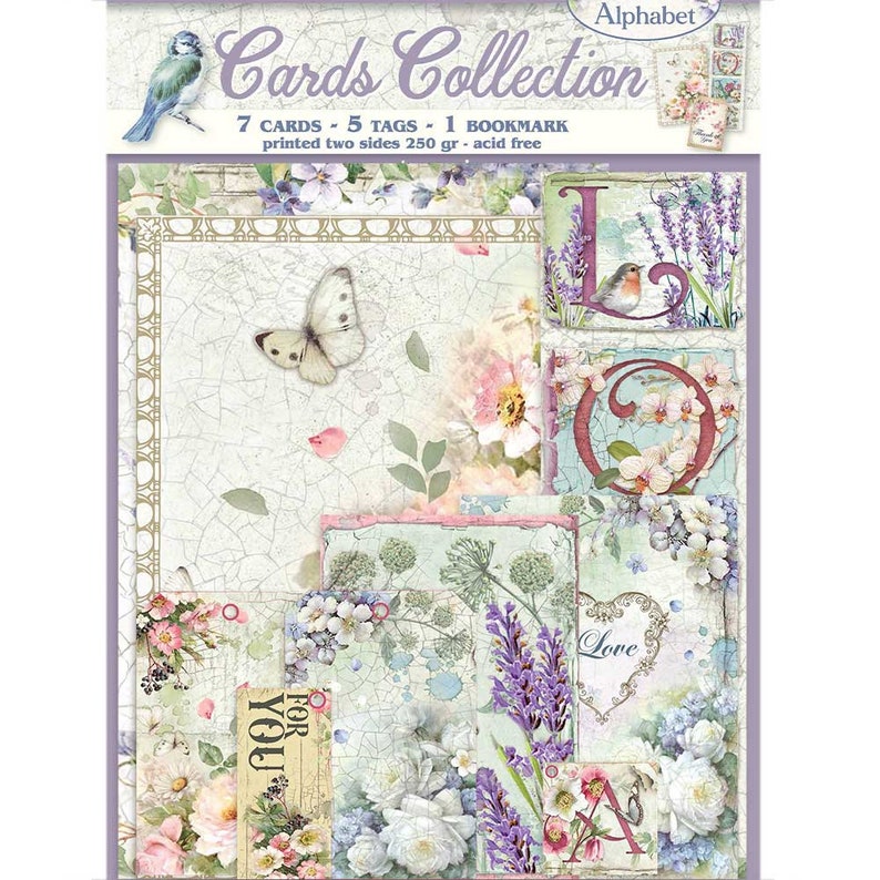 Stamperia Flower Alphabet - Cards Collection - Journal Cards ...