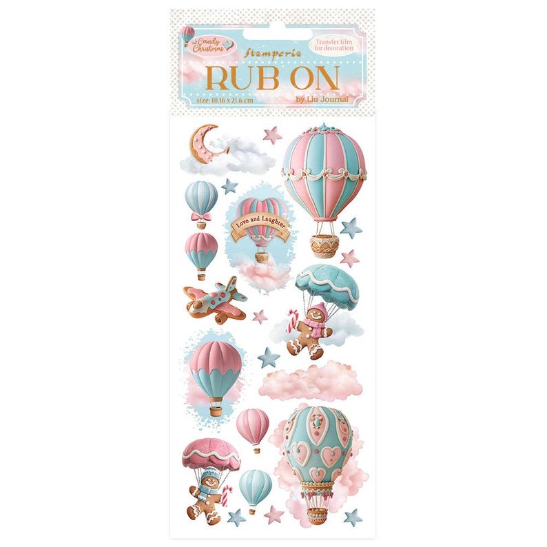 Stamperia Candy Christmas Rub Ons - Candy Transfers - Transfer Film ...