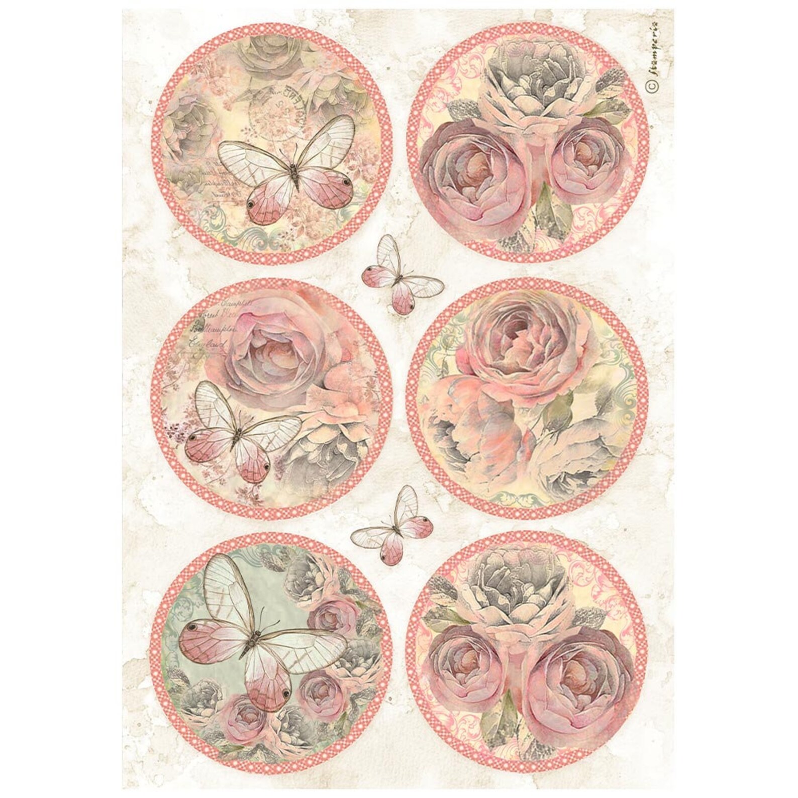 Stamperia A4 Shabby Rose Rice Paper Decoupage Rice Paper Vintage Rice ...