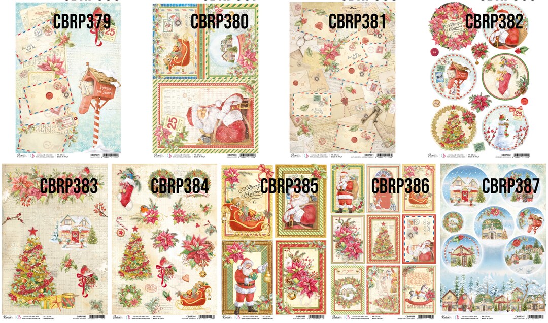 Ciao Bella Dear Santa A4 Rice Paper - Decoupage Rice Paper - Christmas ...