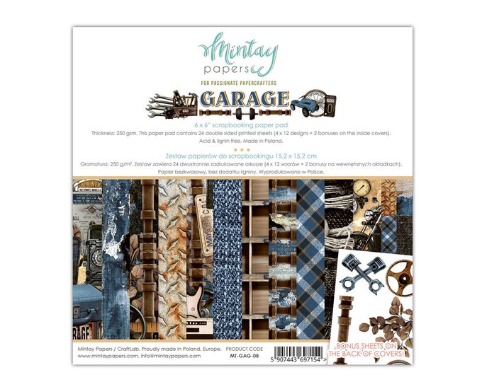 Mintay 6x6 Garage Paper Pad - Double Sided Paper - 6x6 Paper - Card ...