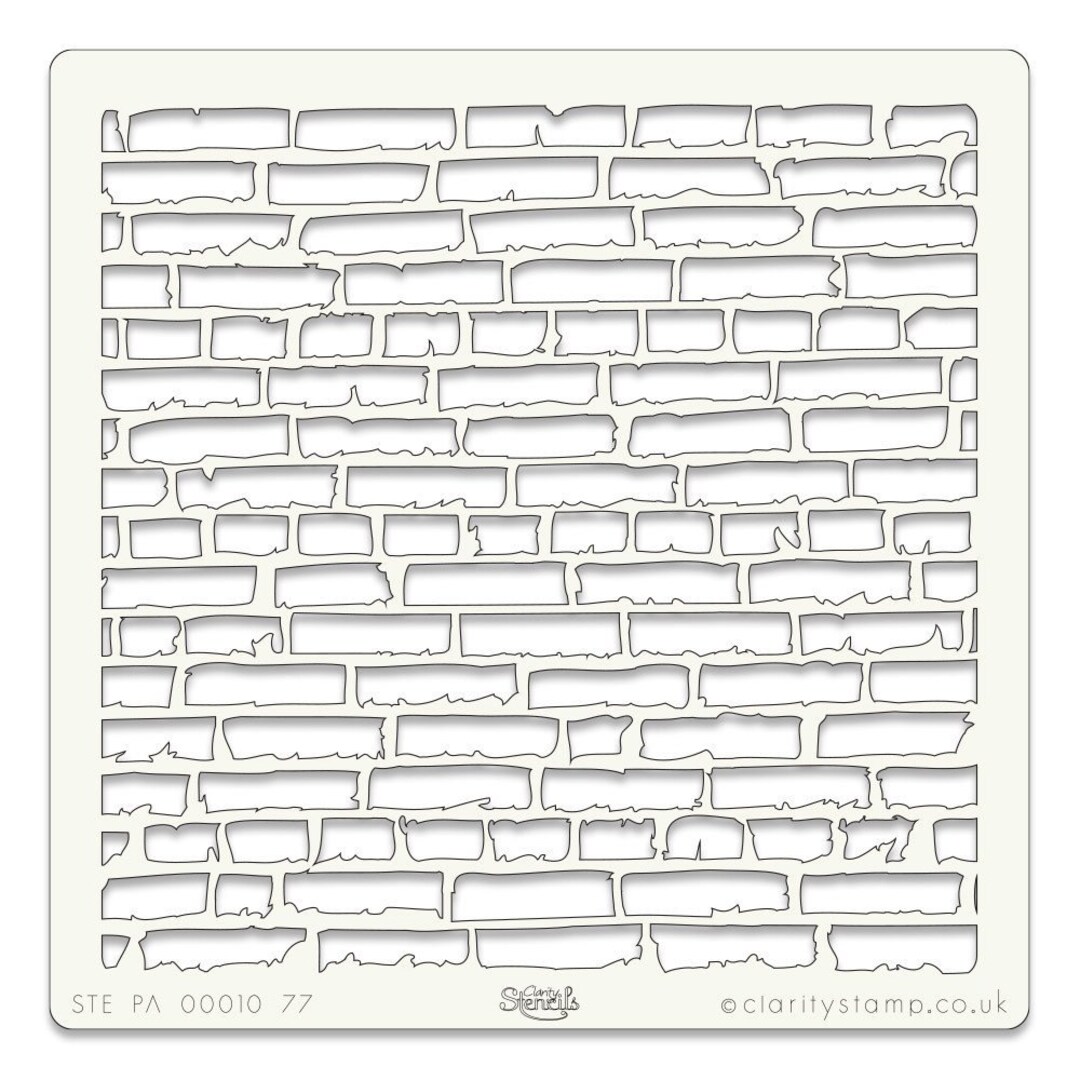 Brick Wall Stencil - Clarity Stencil - Background Stencil - Wall ...