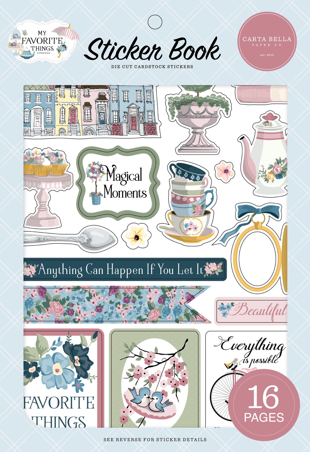 Carta Bella My Favorite Things Sticker Book - Sticker Book - Die Cut ...