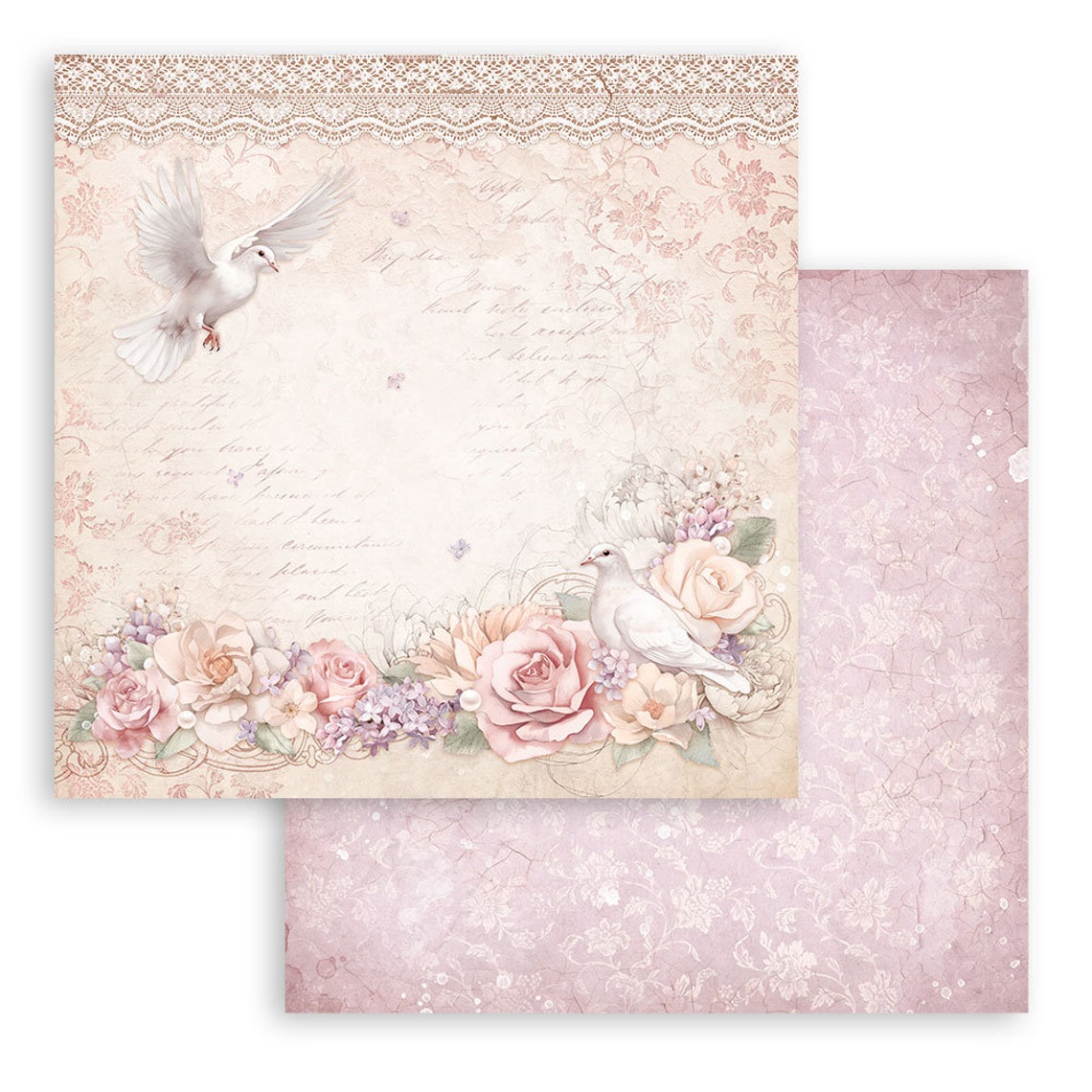 Stamperia 12x12 Romance Forever Cardstock - Double Sided Paper - 12x12 ...
