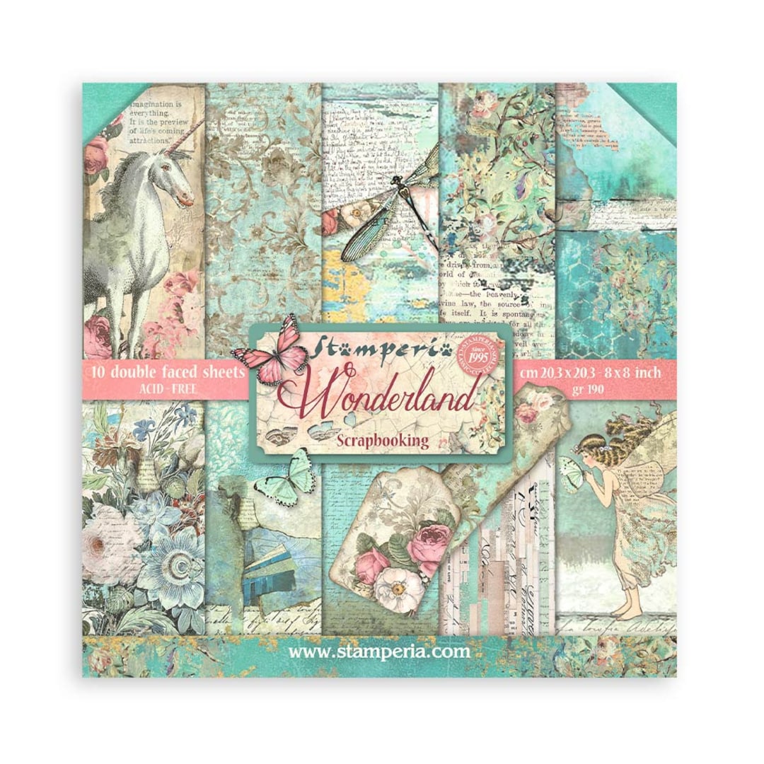 Stamperia 8x8 Wonderland Cardstock - Stamperia - Double Sided Cardstock ...
