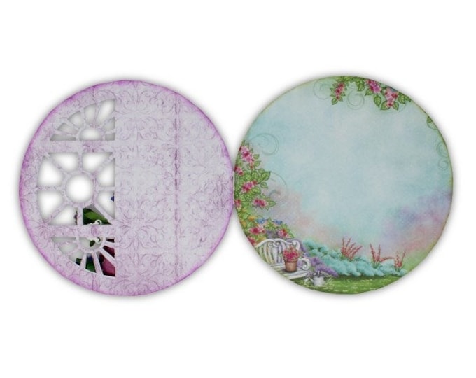 Heartfelt Creations 6 X 6 Round Bi-fold Card - White - White Circle ...