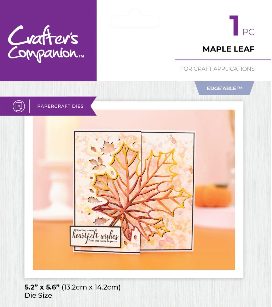 Crafter's Companion Maple Leaf Edge'able Die - Crafter's Companion Die ...