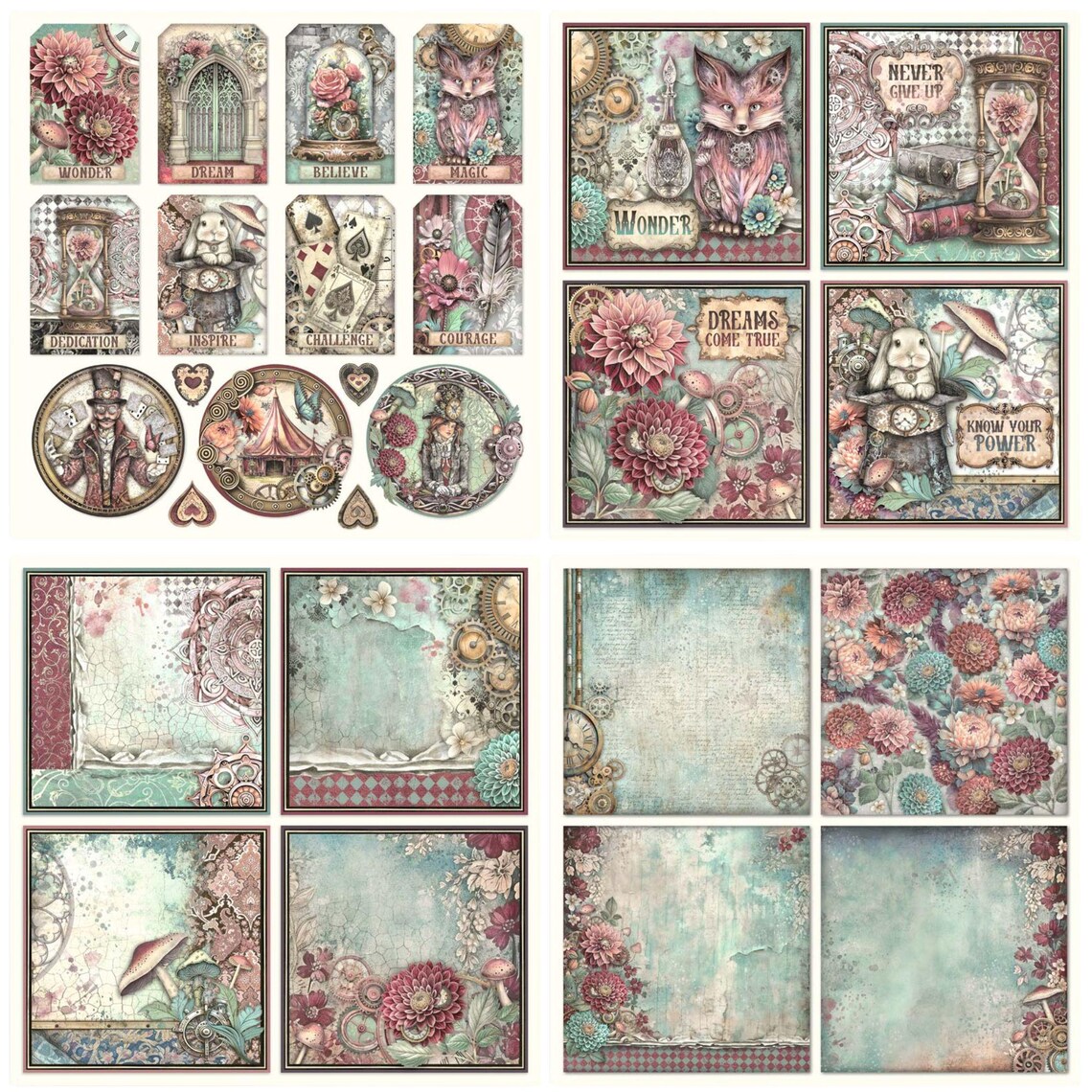 Stamperia XL 8x8 Master of Magic 22 Sheets - Single Sided Cardstock ...