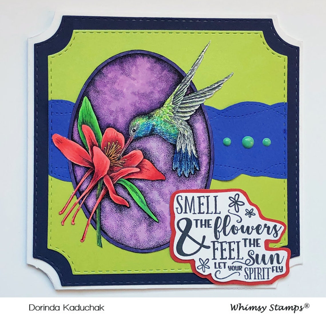 Whimsy Stamps Hummingbird and Columbine Rubber Cling Stamp - Etsy