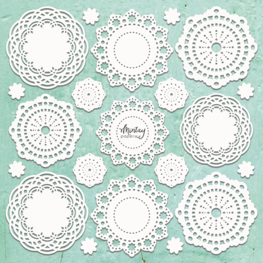 Mintay Doilies 2 Chipboard - Chipboard Sheet - Mintay Chippies - Mintay ...