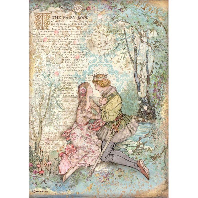 Stamperia Sleeping Beauty A4 Rice Paper - Decoupage Rice Paper ...