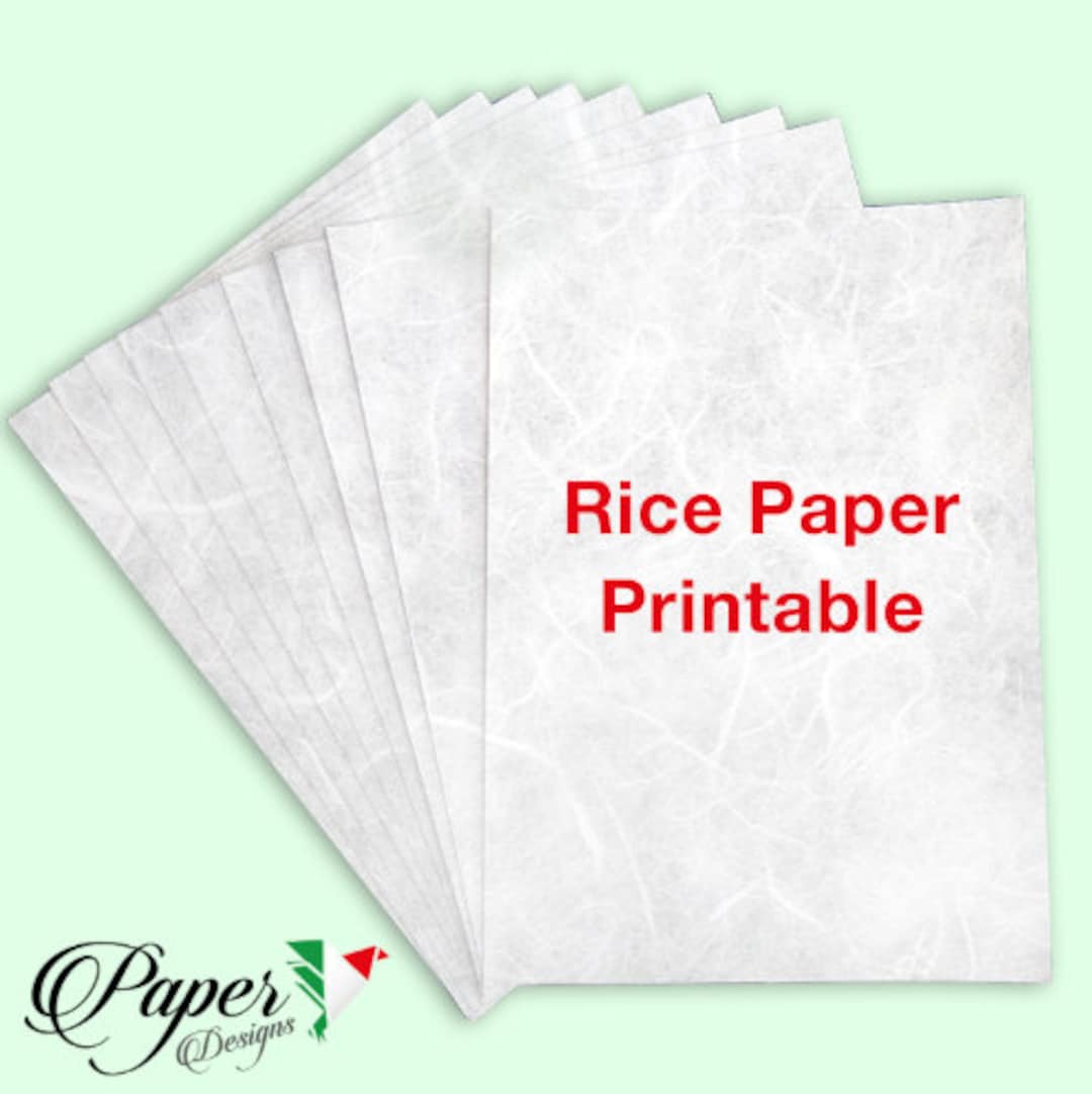 Paper Designs A4 Printable Rice Paper - White Rice Paper - Plain Rice ...