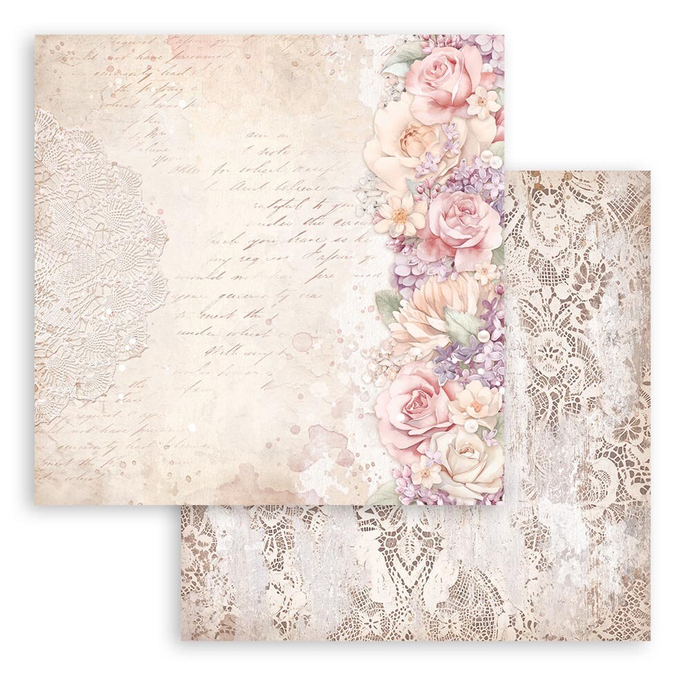 Stamperia 12x12 Romance Forever Cardstock - Double Sided Paper - 12x12 ...