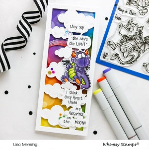Whimsy Stamps Flight of the Dragons - Dragon Cling Stamp - Clear Cling ...
