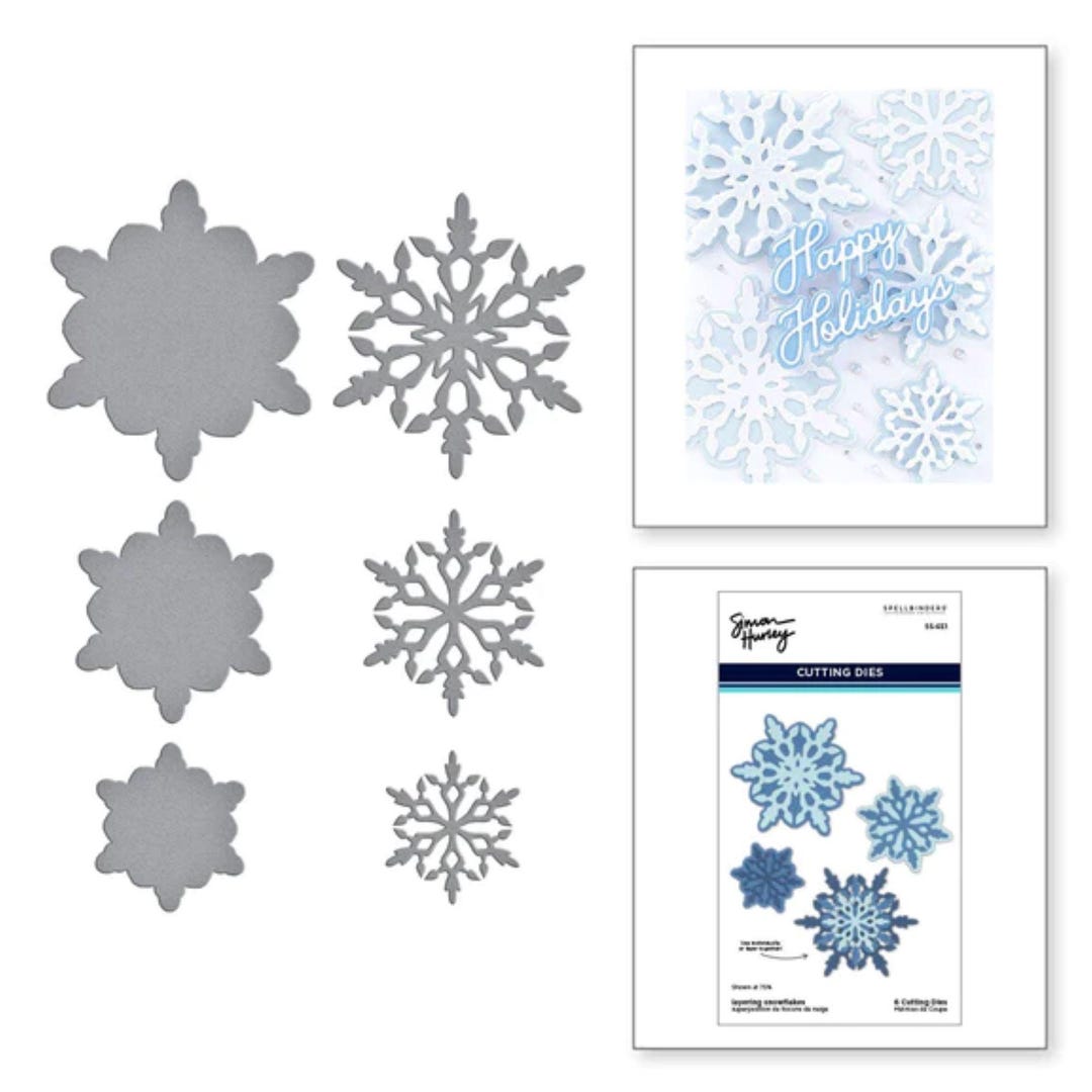 Spellbinders Layered Snowflakes Etched Die Set - Snowflake Die Set ...