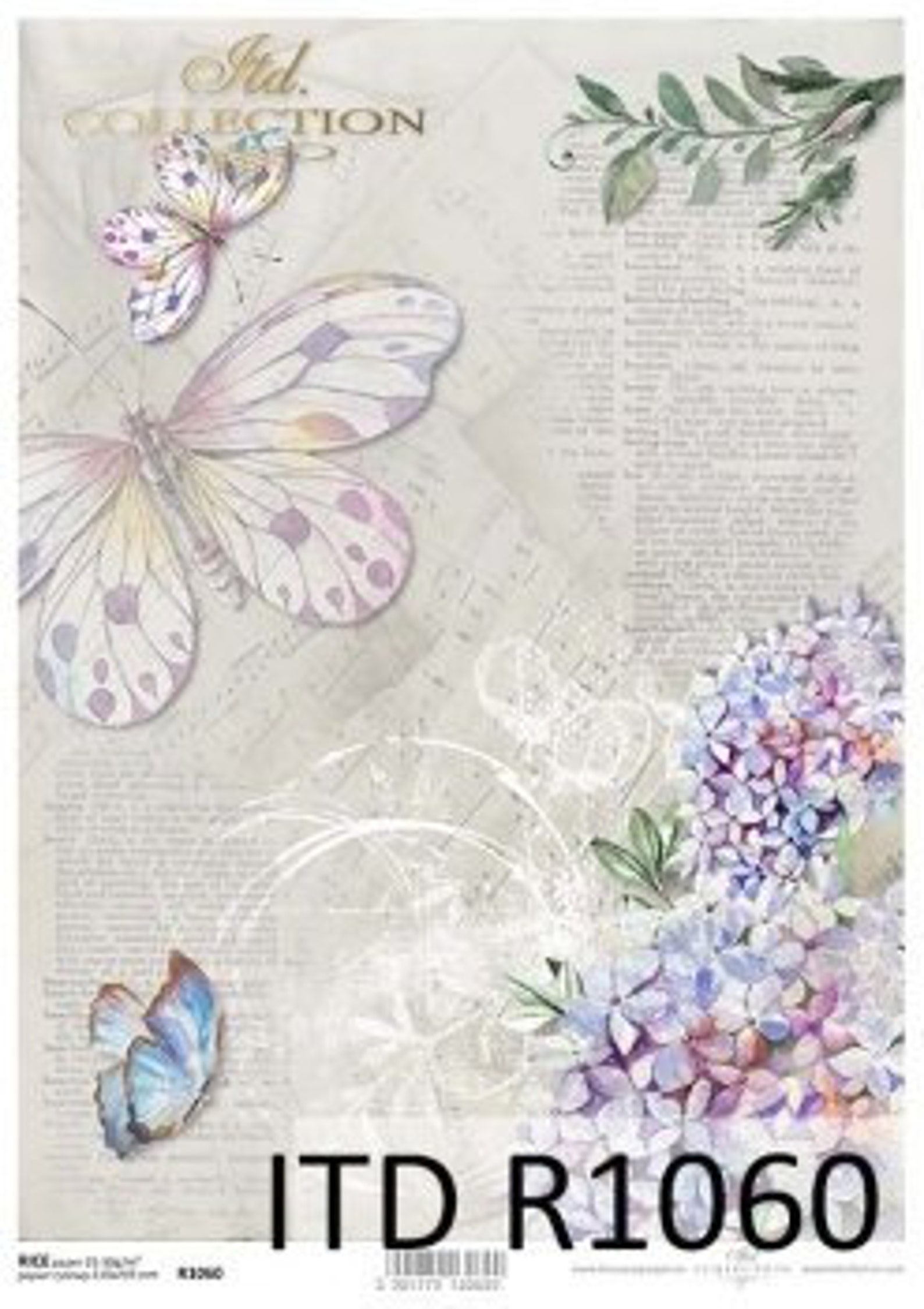 ITD Collection Rice Paper in Retro Style Fauna and Flora Rice - Etsy
