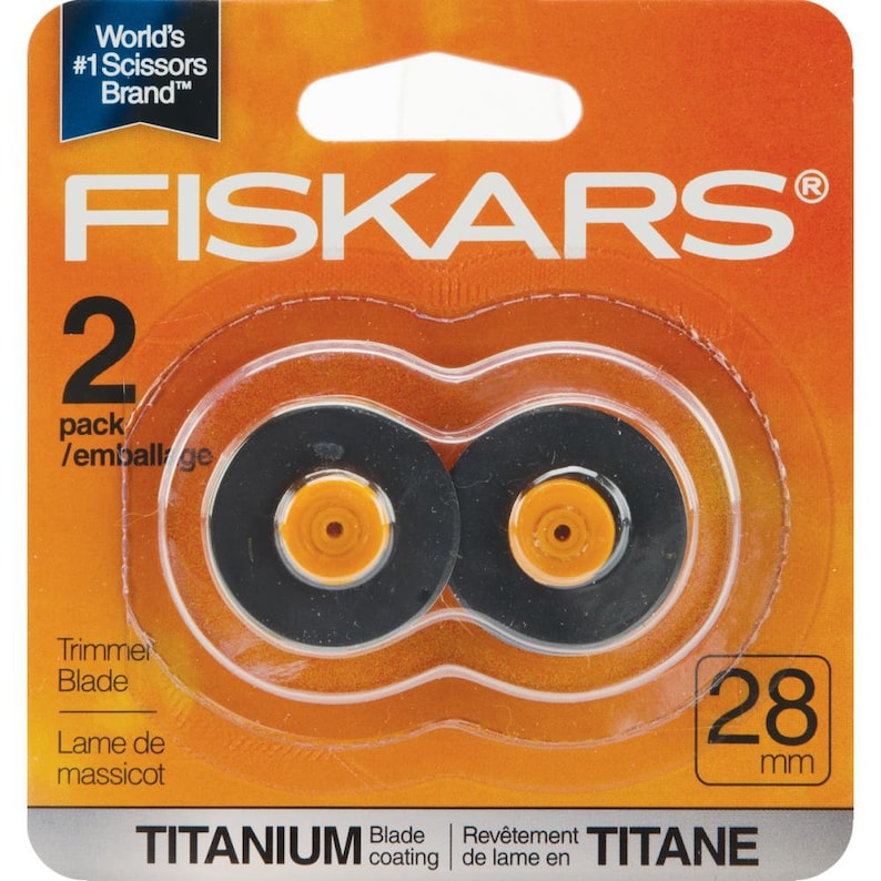 Fiskars Rotary Trimmer Titanium Blades 2/pkg Replacement - Etsy Fiskars Rotary Trimmer Titanium Blades 2/pkg Replacement - Etsy