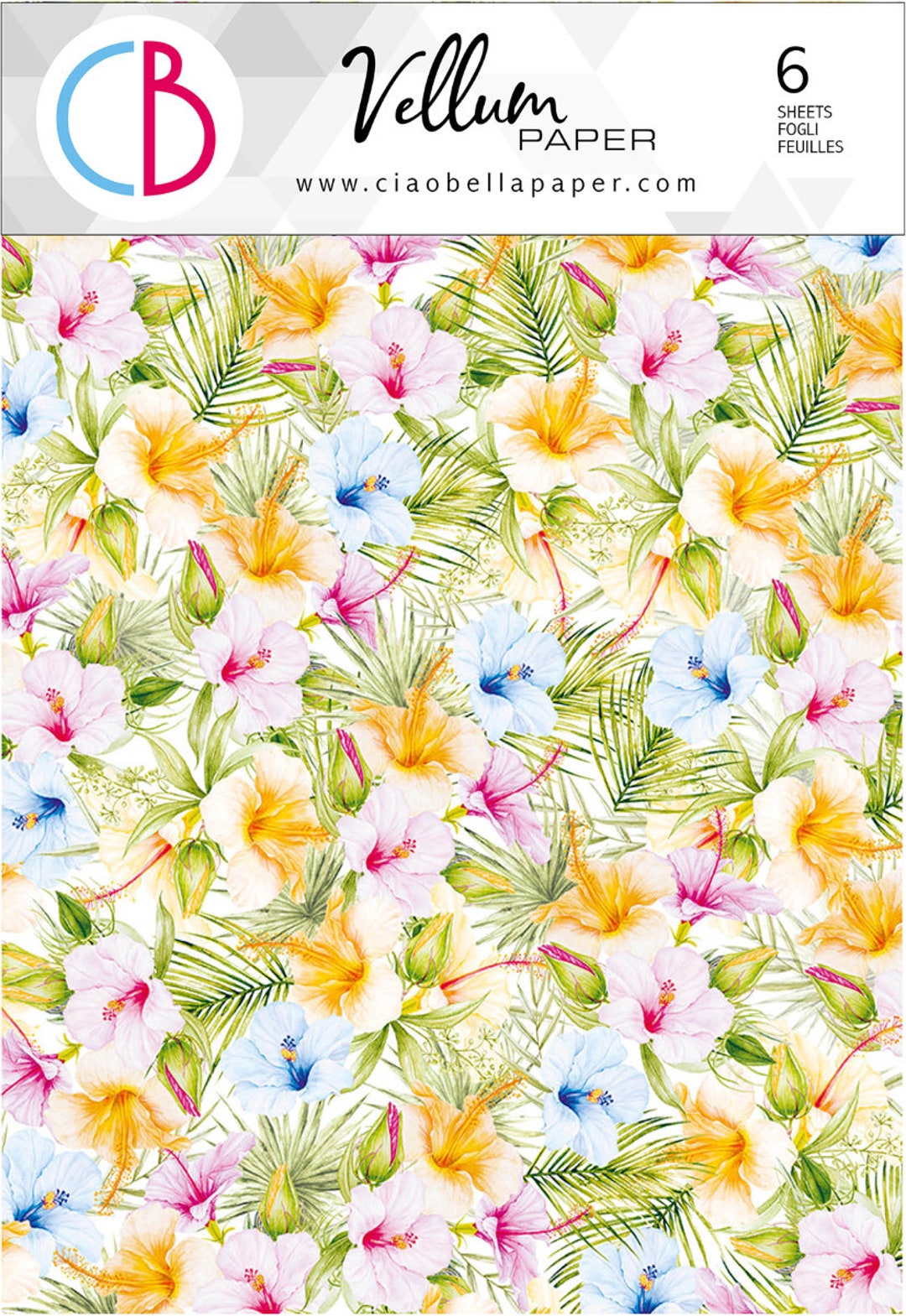 Ciao Bella A4 Summer Breeze Vellum Paper - Ciao Bella Paper - A4 Vellum ...