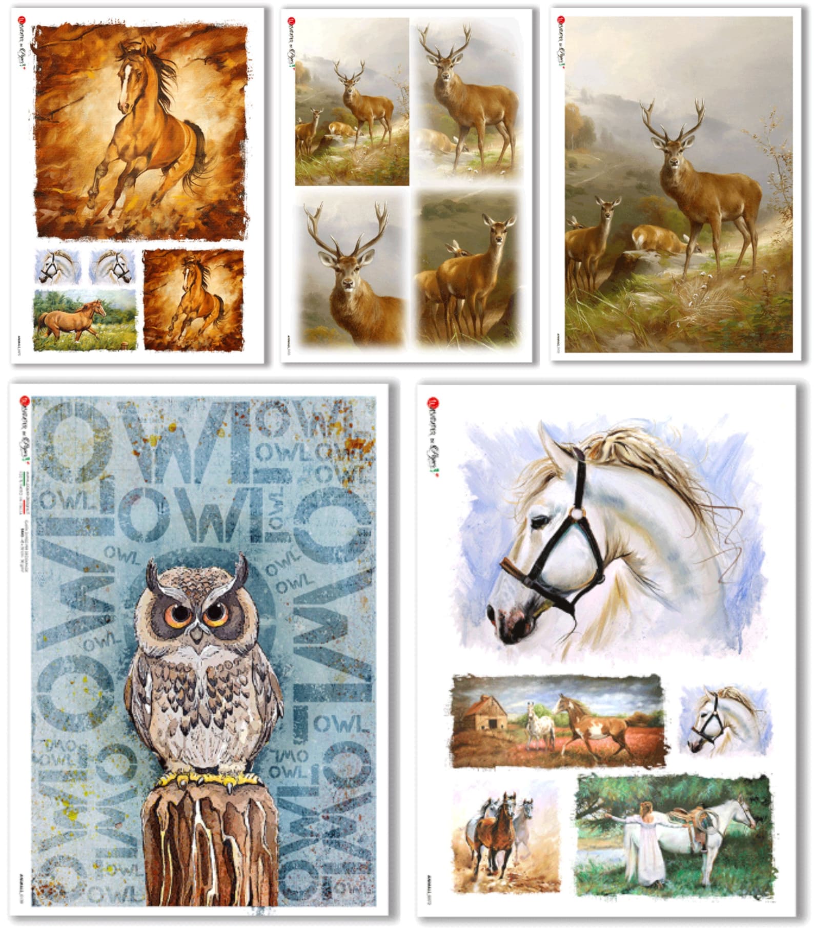 Paper Designs Rice Paper Animals Deer Rice Paper Decoupage Rice Paper ...