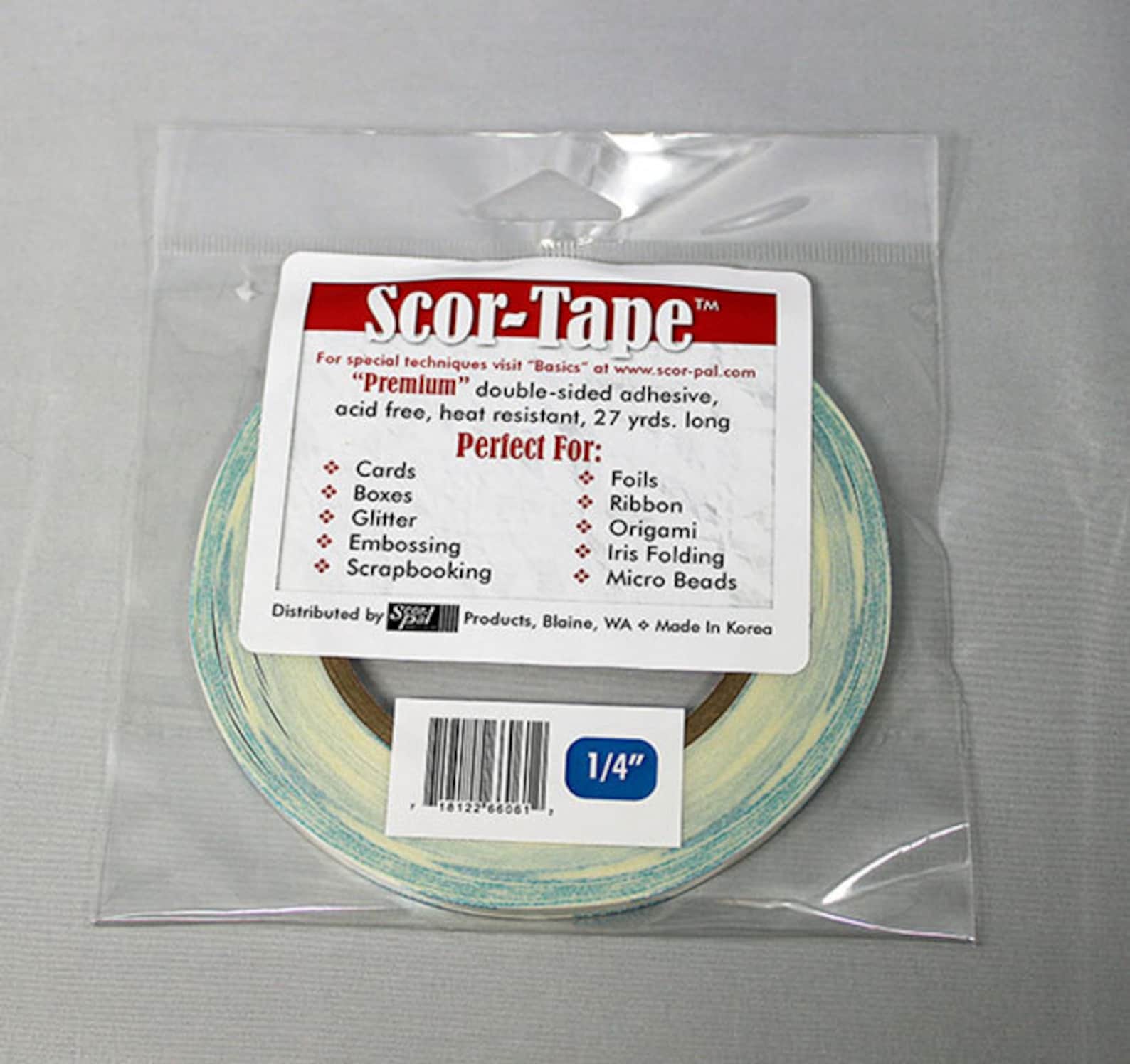 Scor-tape 1/4" - Double Sided Adhesive - Scor Tape - Acid Free Double ...