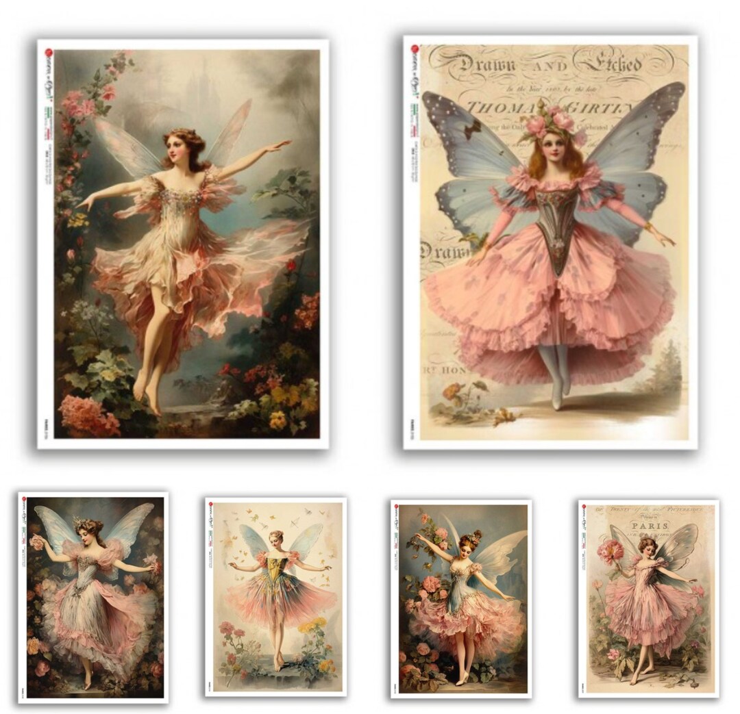 Paper Designs Rice Paper - Fairies - Fairy Rice Paper - Decoupage Rice ...