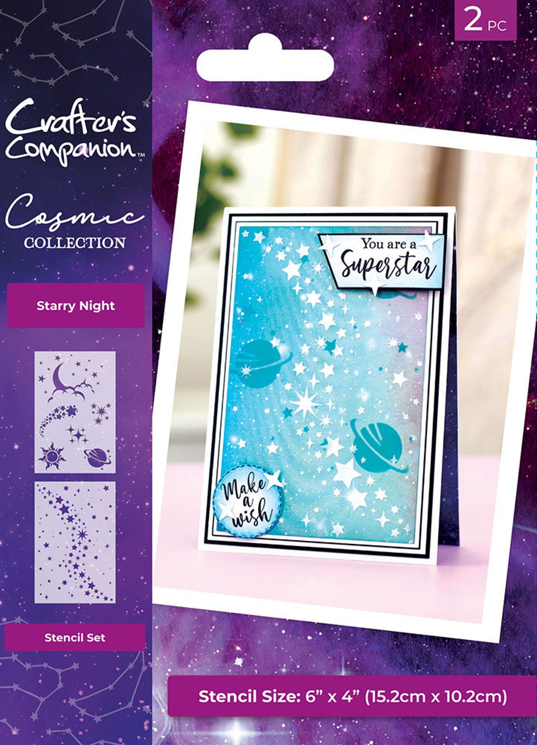 Crafter's Companion Starry Night Stencil Set - Stencil - Cosmic ...