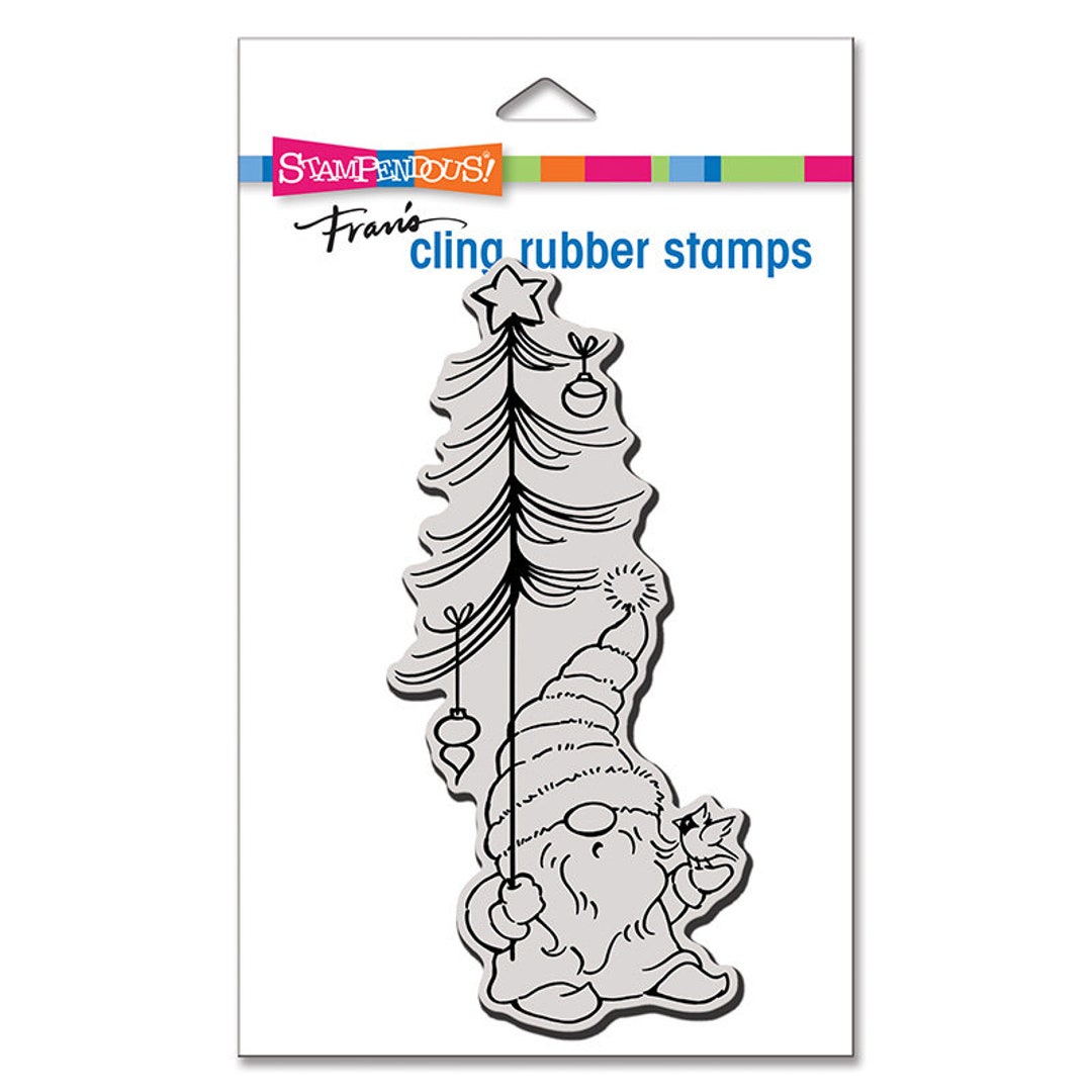 Stampendous! Mini Christmas Gnomes Rubber Stamp - Christmas Gnomes ...