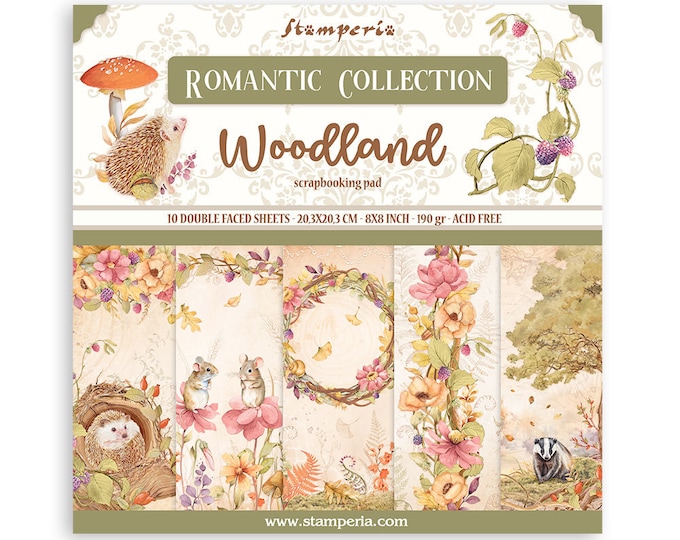 Stamperia 8x8 Woodland Cardstock - Stamperia - Double Sided Cardstock ...